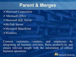 Microsoft Dynamics AX Enterprise Resource Planning | PPTX | Databases | Computer Software and ...