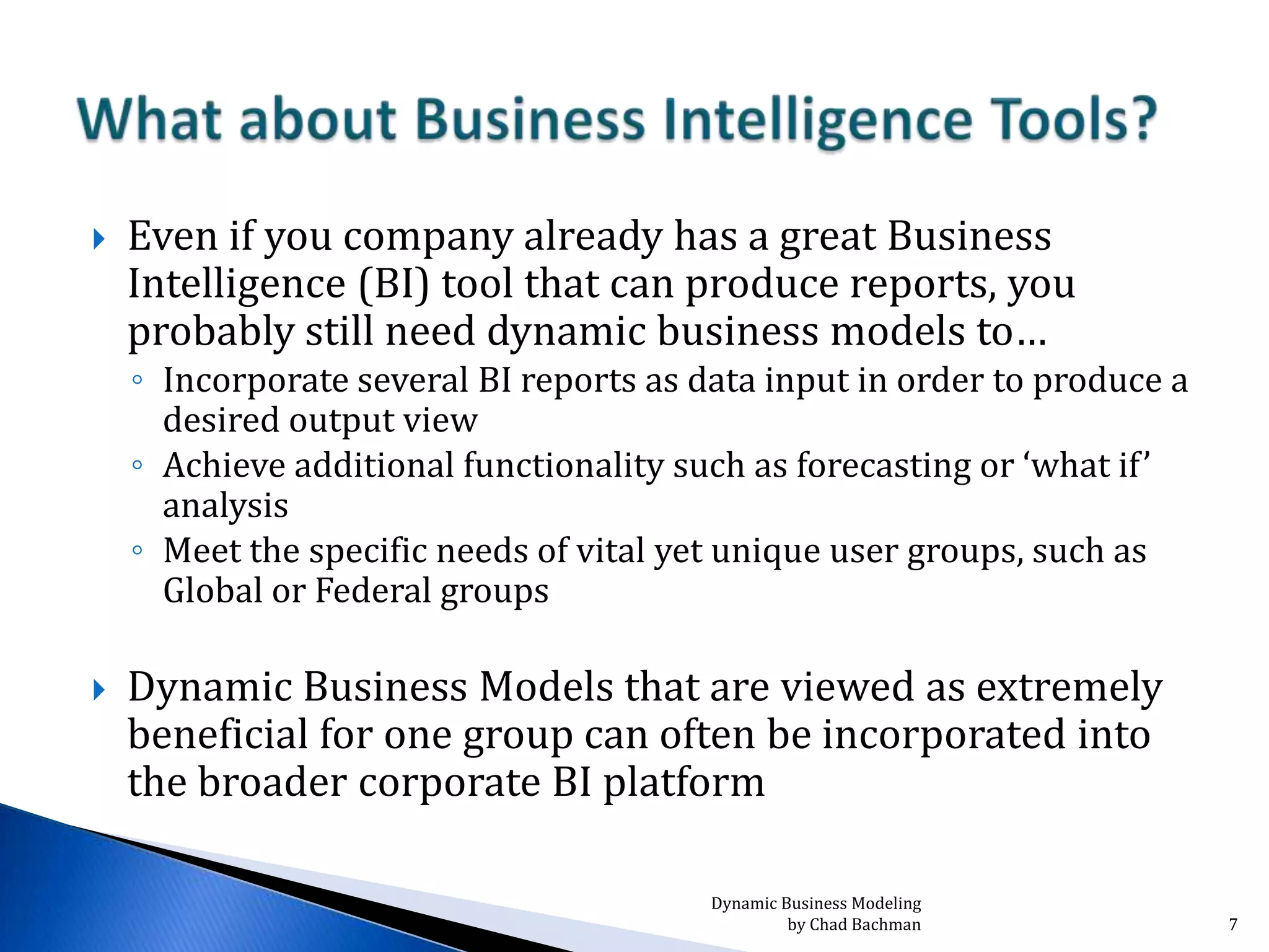 Dynamic Business Modeling | PPT