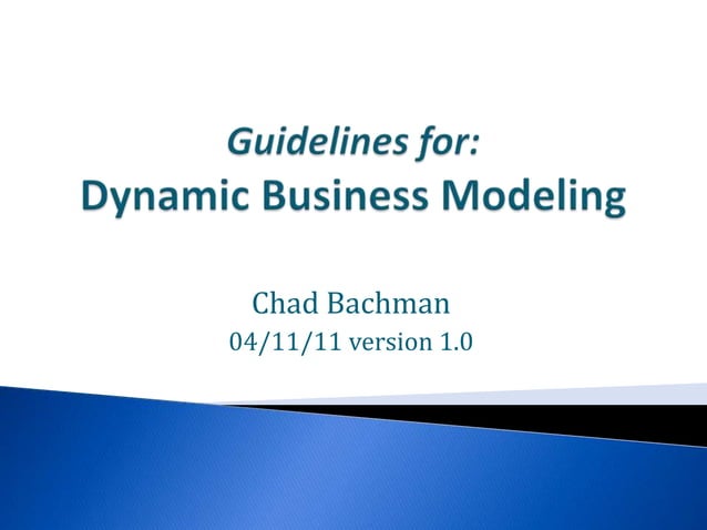Dynamic Business Modeling | PPT Dynamic Business Modeling | PPT