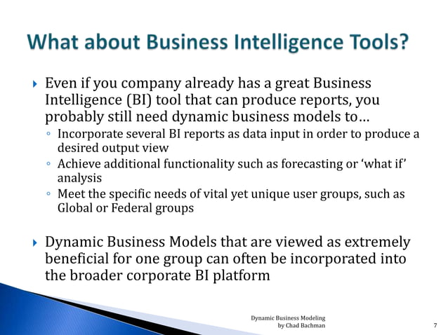 Dynamic Business Modeling | PPT