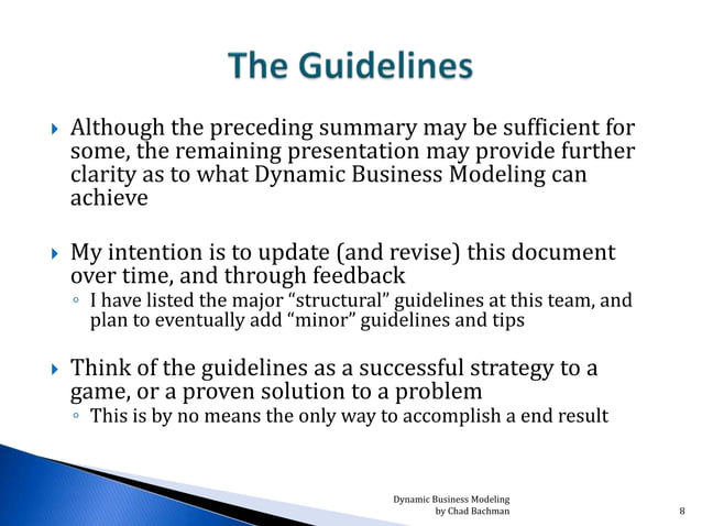 Dynamic Business Modeling | PPT