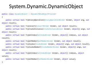 Dynamic C# | PPTX