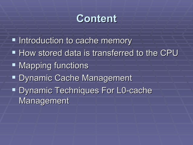 Dynamic Cache Management | PPT