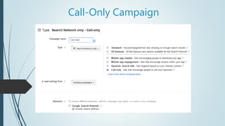 Dynamic & call only campaign ppt | PPT
