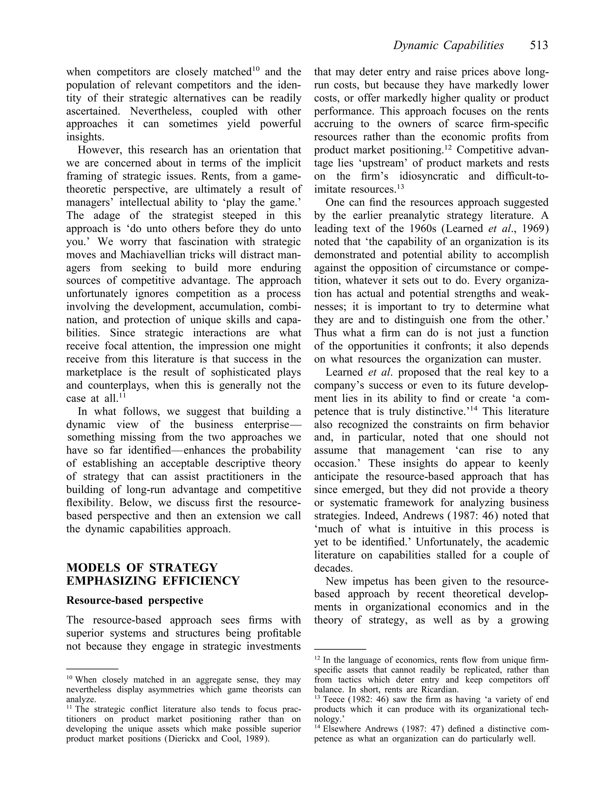 Dynamic capabilities and strategic management | PDF