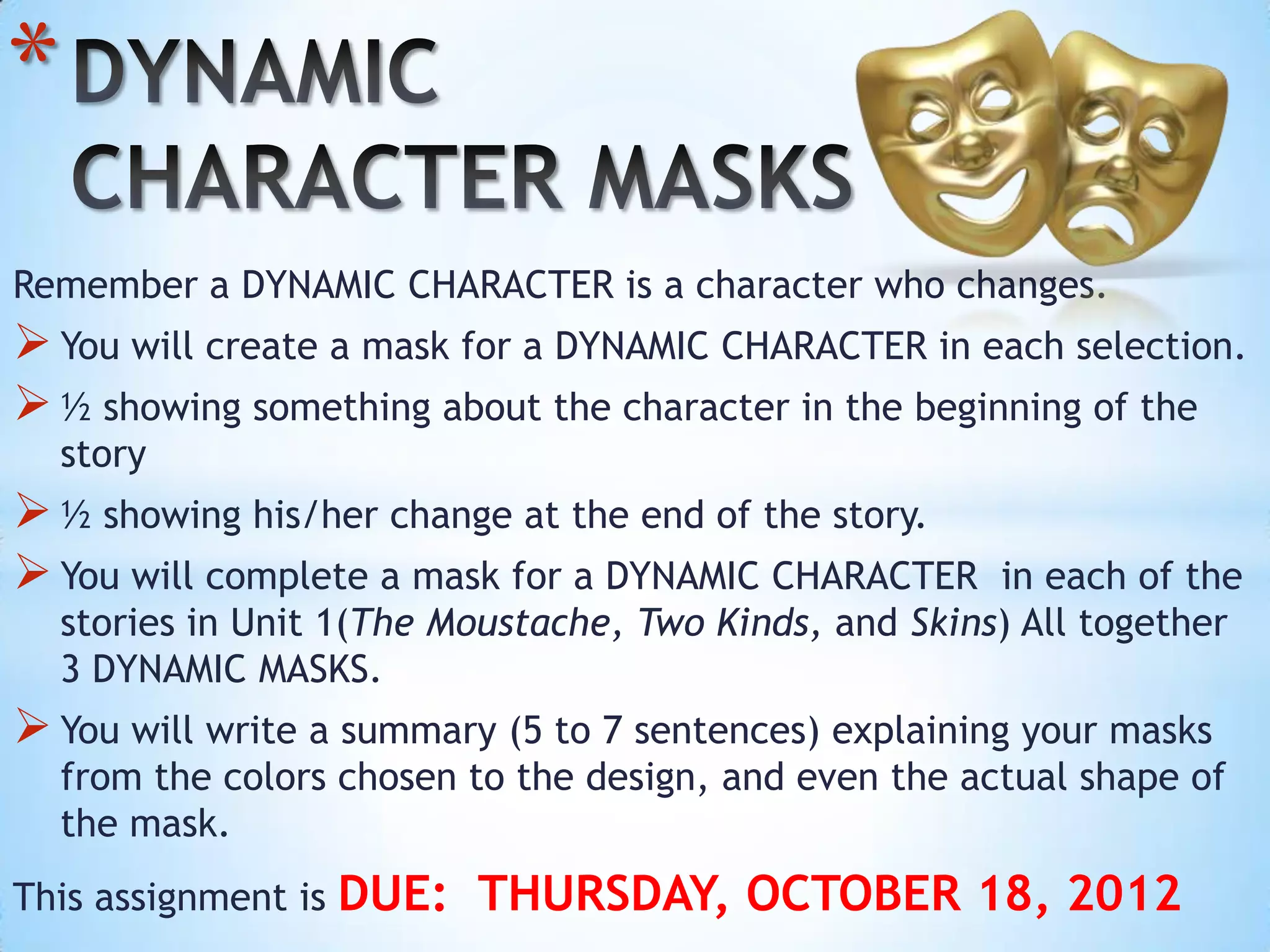 Dynamic character masks | PPT