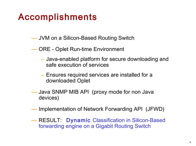 Dynamic Classification in a Silicon-Based Forwarding Engine | PPT