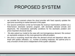 Dynamic Cloud Pricing for Revenue Maximization | PPT | Cloud Computing | Internet