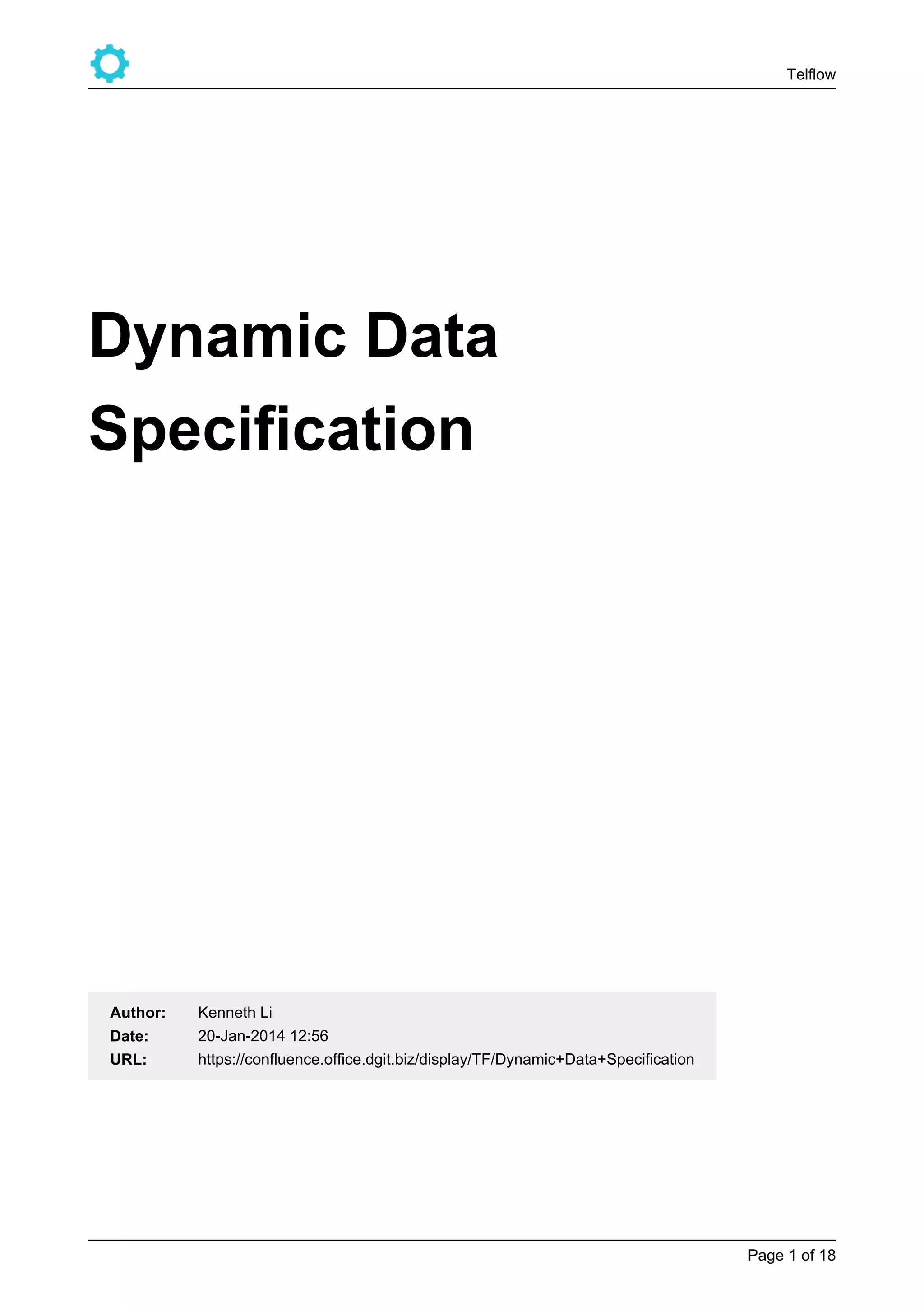 Dynamic Data Specification | PDF
