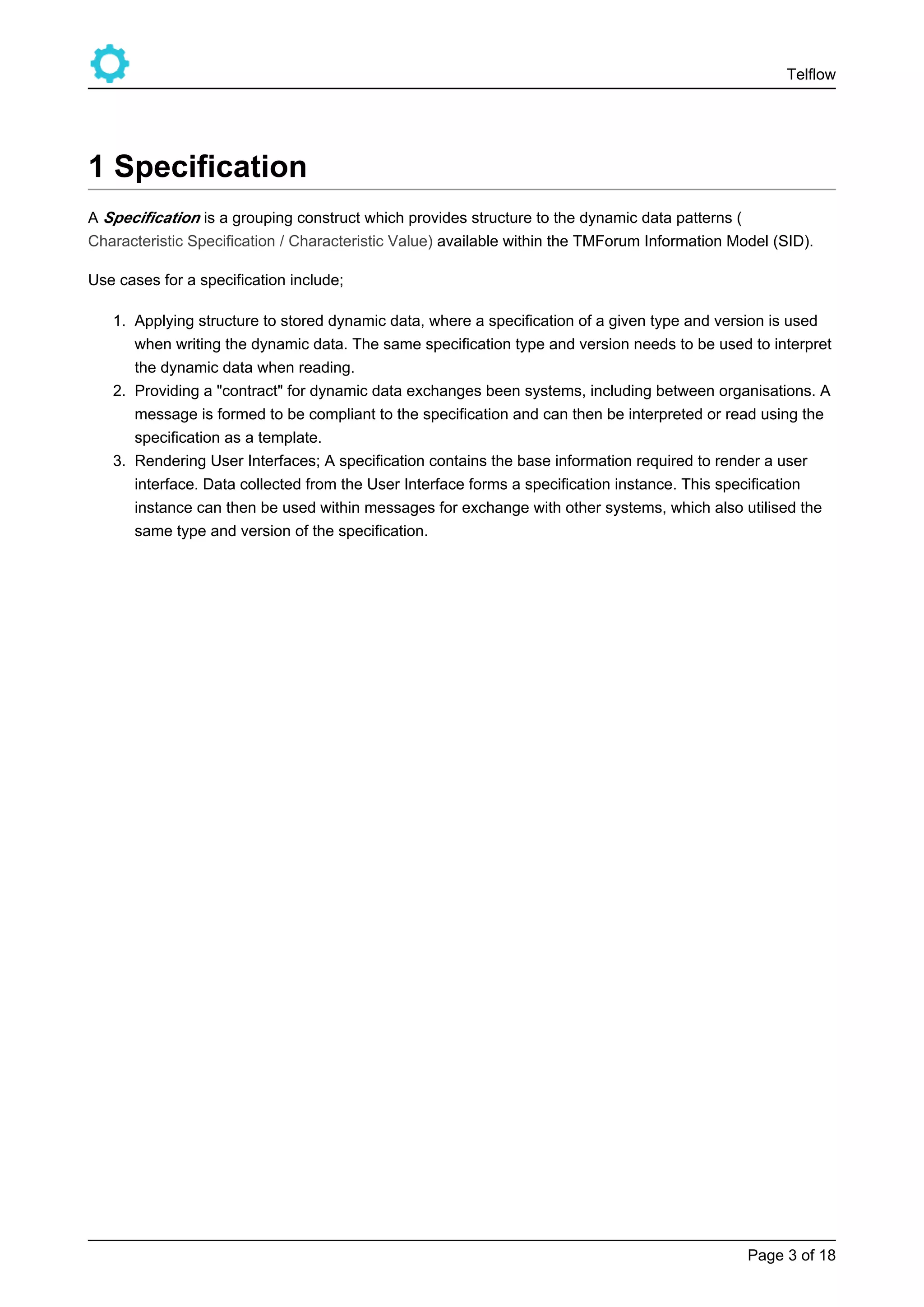 Dynamic Data Specification | PDF