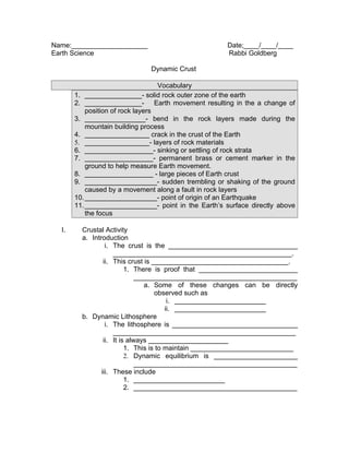 Dynamic Earth | DOC | Geography | Science