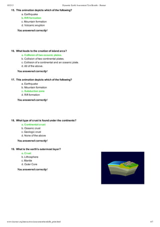 Dynamic earth assessment test results jhomar | PDF