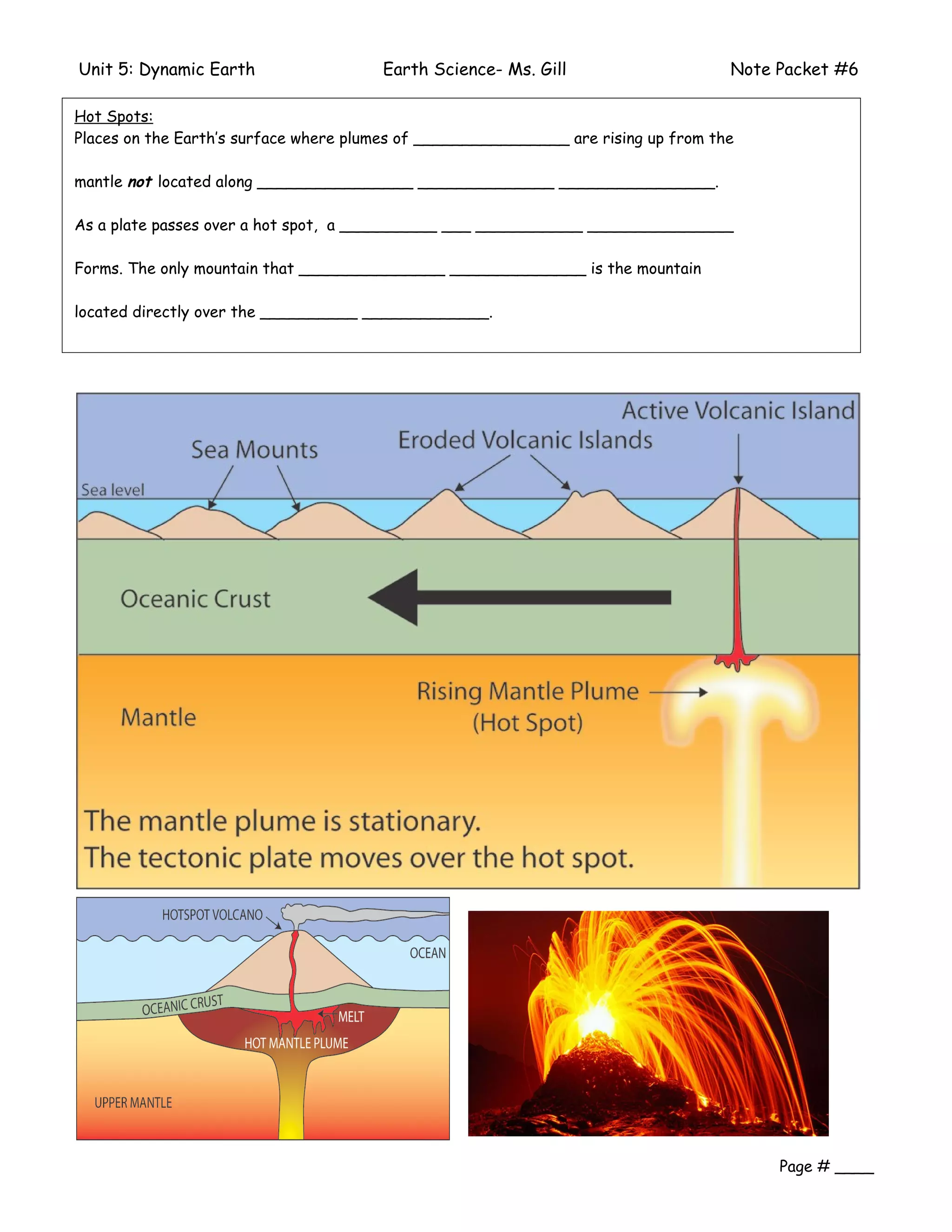 Dynamic Earth Note Packet | DOC
