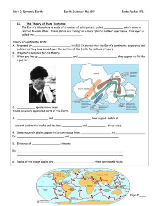 Dynamic Earth Note Packet | DOC