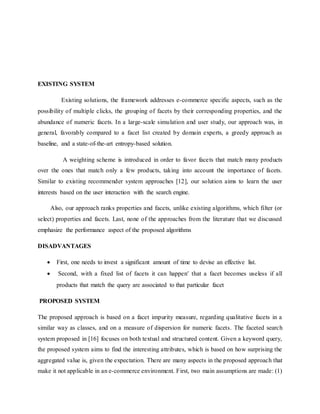 DYNAMIC FACET ORDERING FOR FACETED PRODUCT SEARCH ENGINES | DOCX