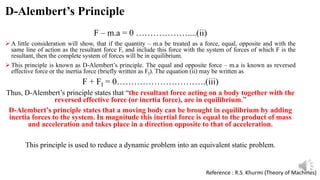 Dynamic force analysis | PDF