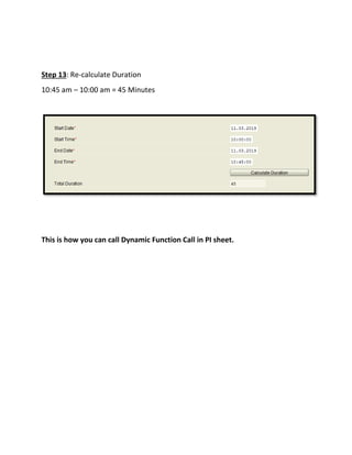 Dynamic Function Call in PI Sheet (XStep) | PDF