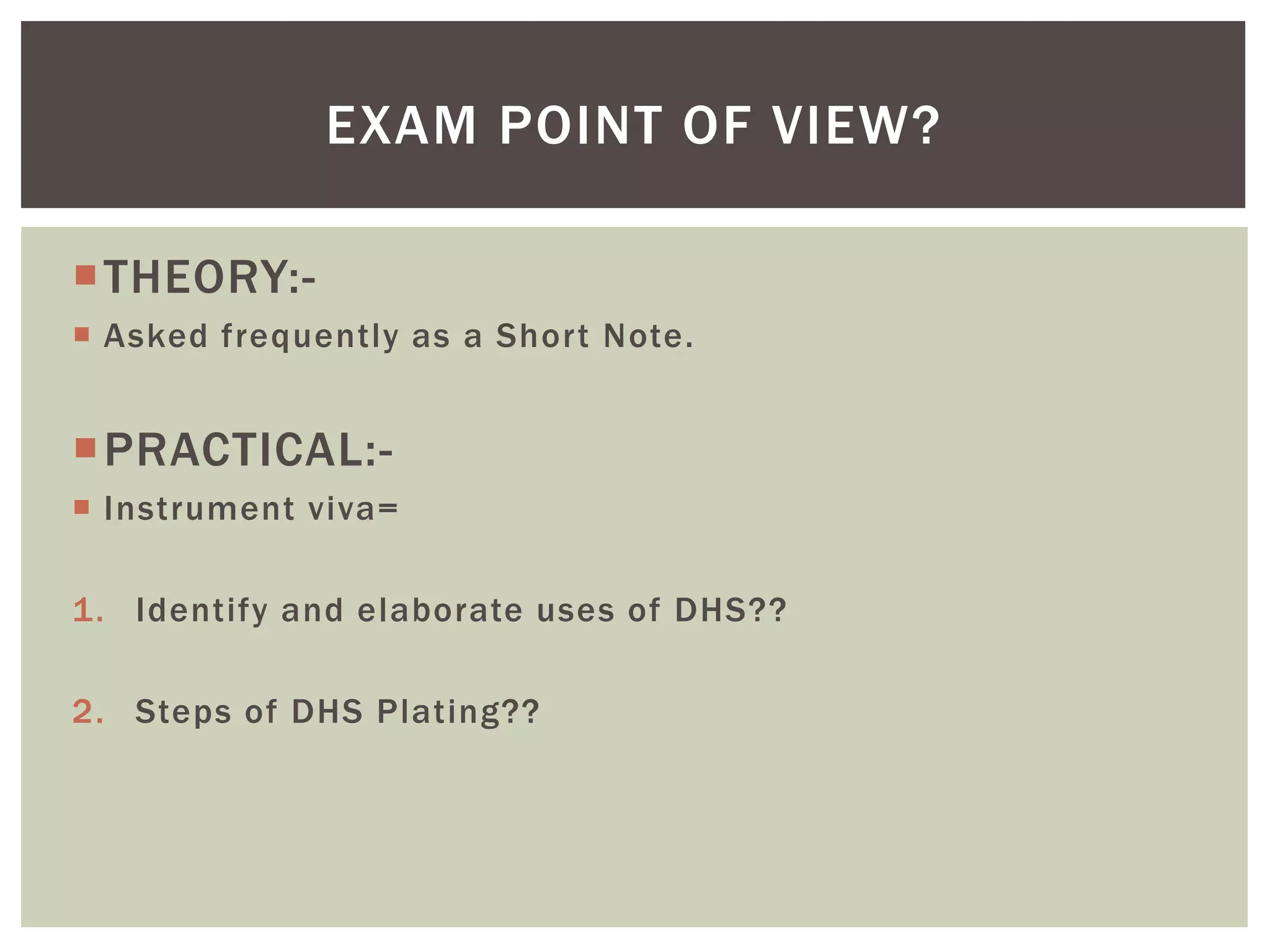 Dynamic Hip Screw Plating | PPTX