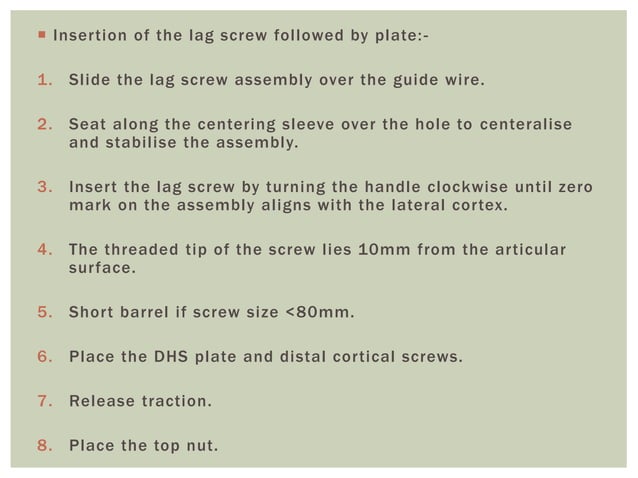 Dynamic Hip Screw Plating | PPTX