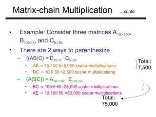 Learn about dynamic programming and how to design algorith | PPT