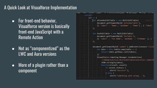Dynamic Input Tables Lwc Vs Aura Vs Visualforce Ppt
