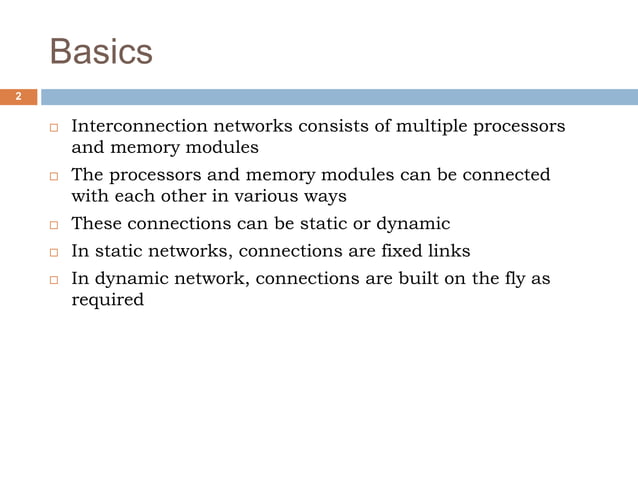 Dynamic Interconnection Networks Pptx Computer Networking Computing