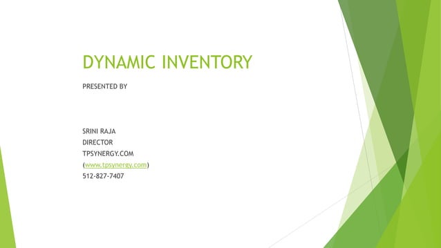 Dynamic inventory | PPT