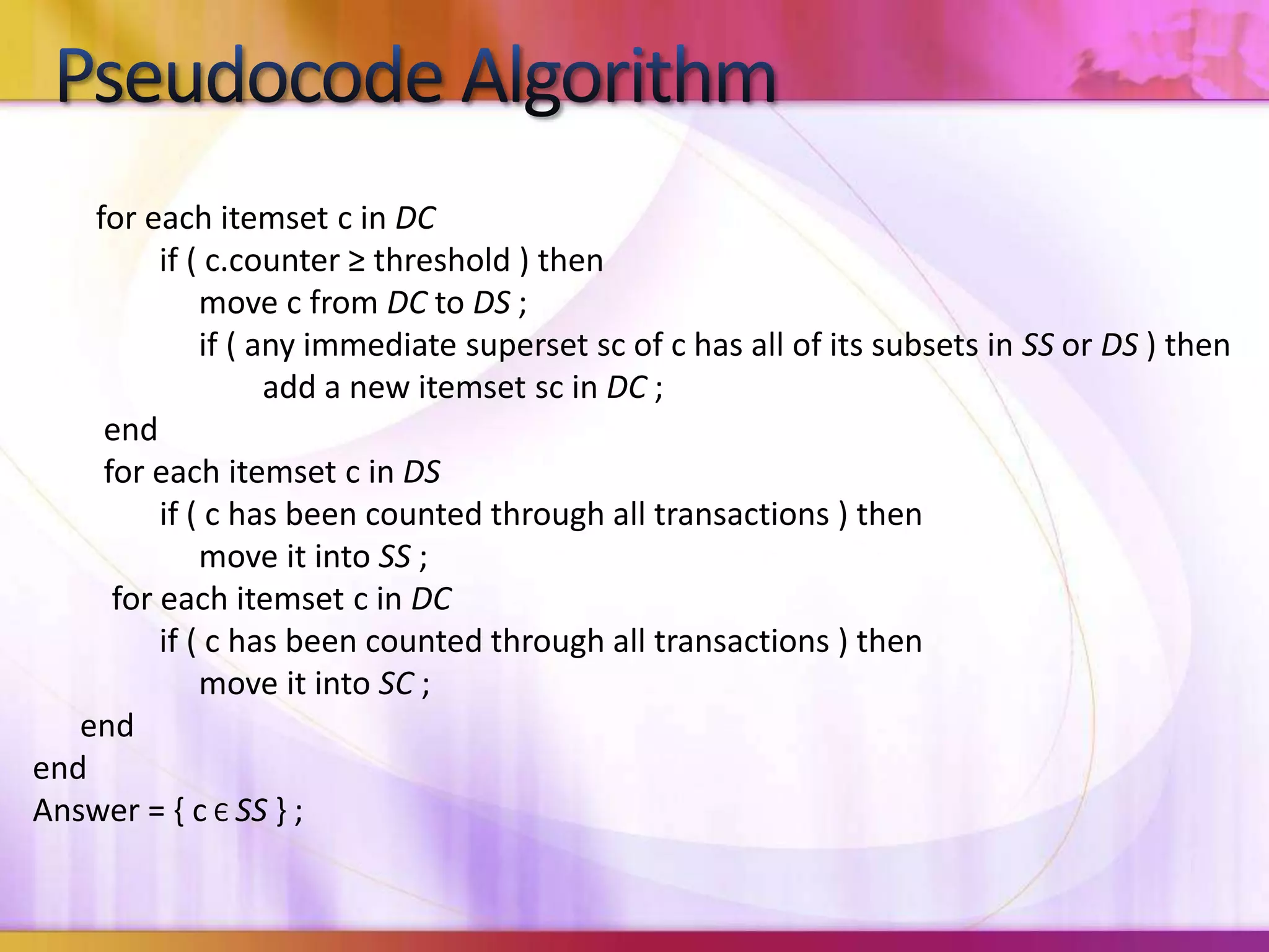 Dynamic Itemset Counting | PPTX