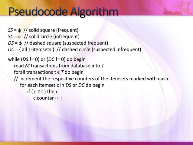 Dynamic Itemset Counting Ppt