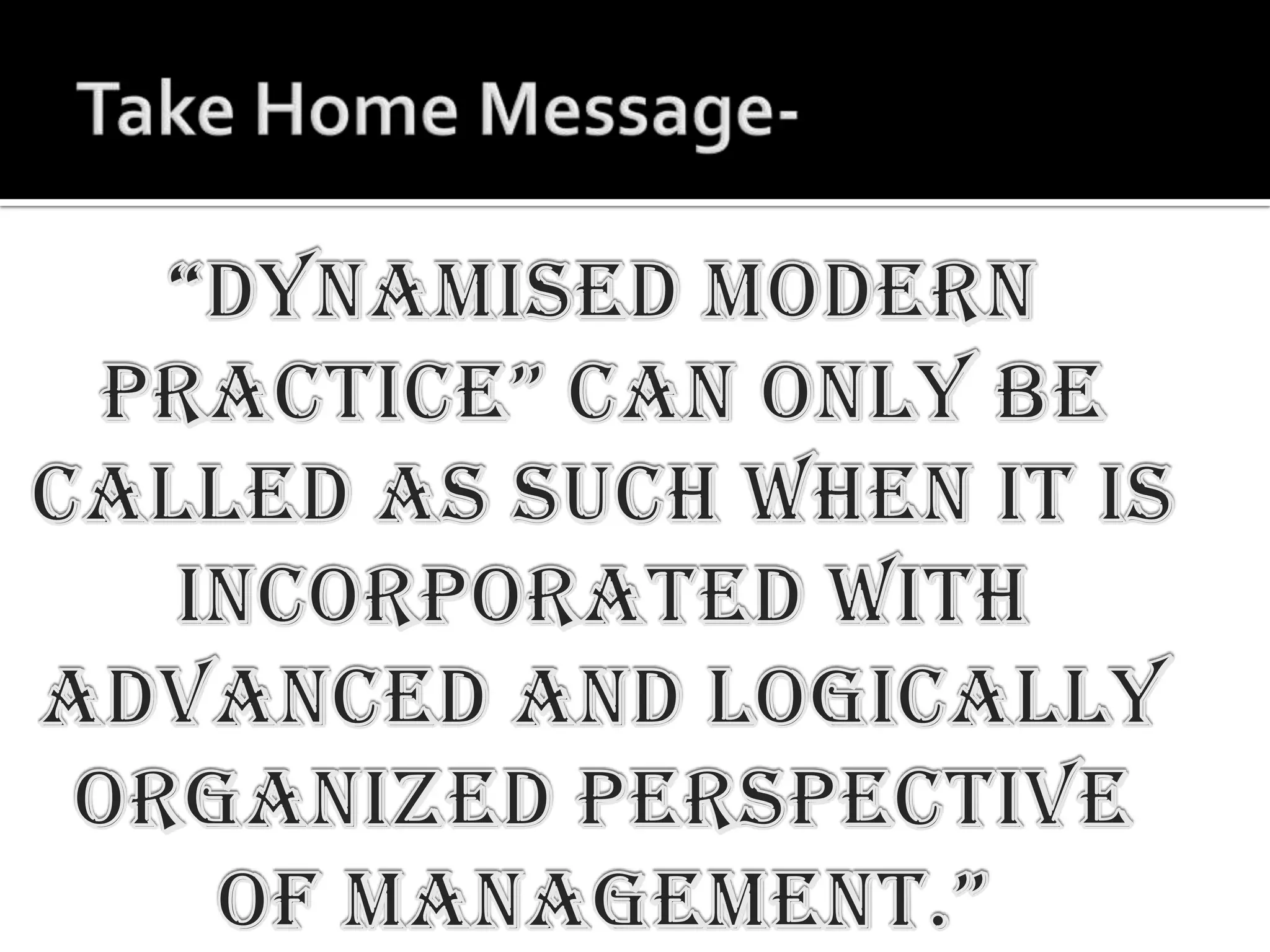 Dynamicity in modern practice | PPT