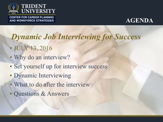 CPWS_Dynamic Job Interviewing for Success | PPT