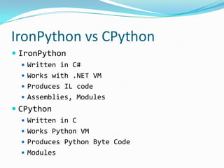Dynamic languages for .NET CLR | PPTX