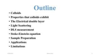 Dynamic light scattering | PPTX
