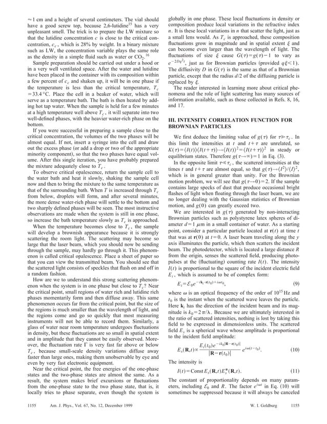 Dynamic light scattering | PDF