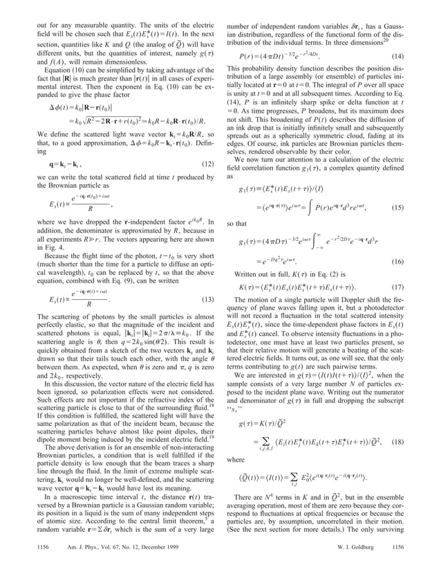 Dynamic light scattering | PDF