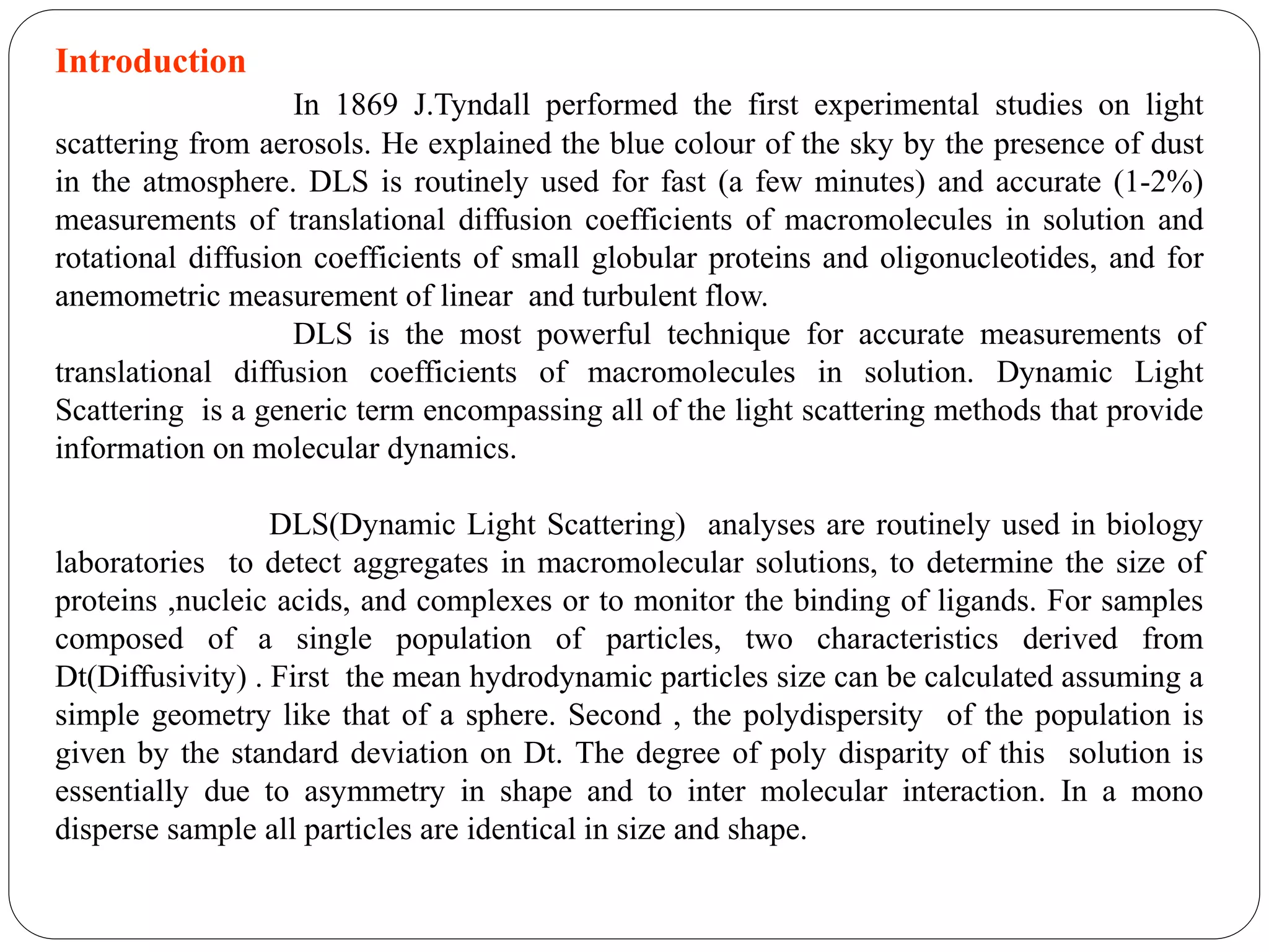 Dynamic light scattering | PPTX