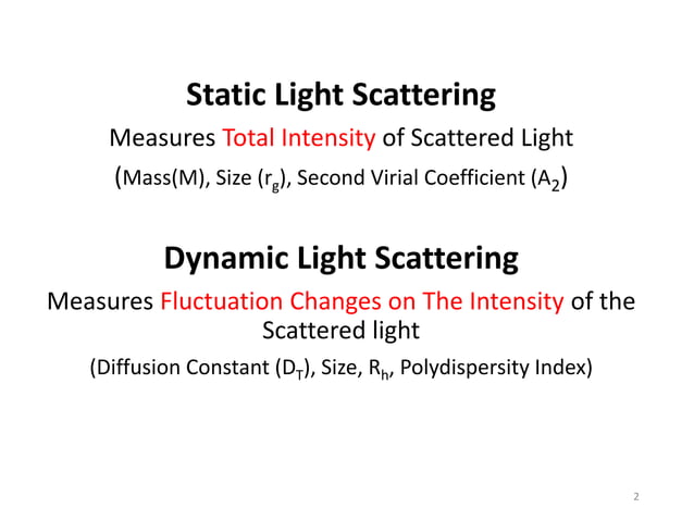 Dynamic light scattering (dls) | PPTX | Physics | Science