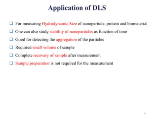 Dynamic light scattering (dls) | PPTX