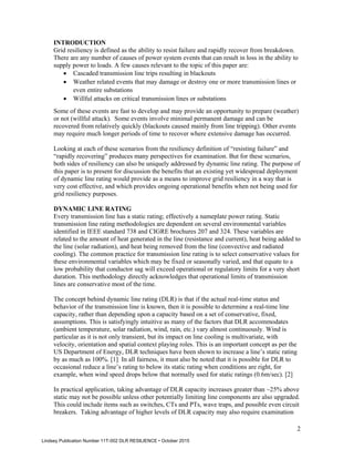 Dynamic line rating as a means to enhance transmission grid resilience | PDF
