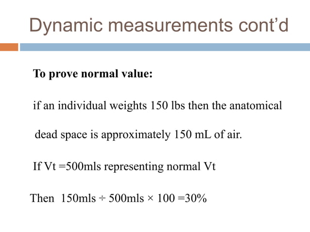 Dynamic measurements | PPT
