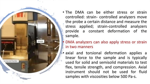 Dynamic mechanical analysis(dma) | PPTX