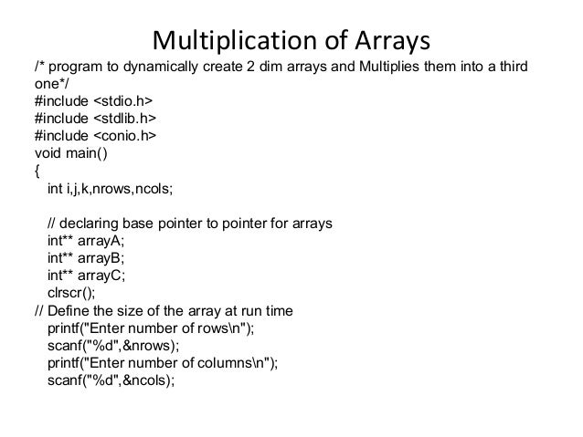 Dynamic memory allocation