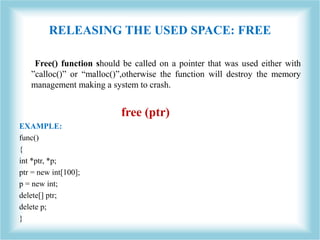Dynamic memory allocation in c | PPTX