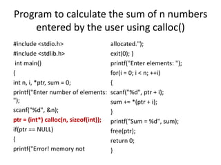 Dynamic memory allocation | PPTX | Operating Systems | Computer Software and Applications