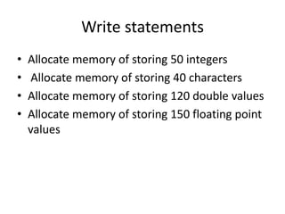 Dynamic memory allocation | PPTX