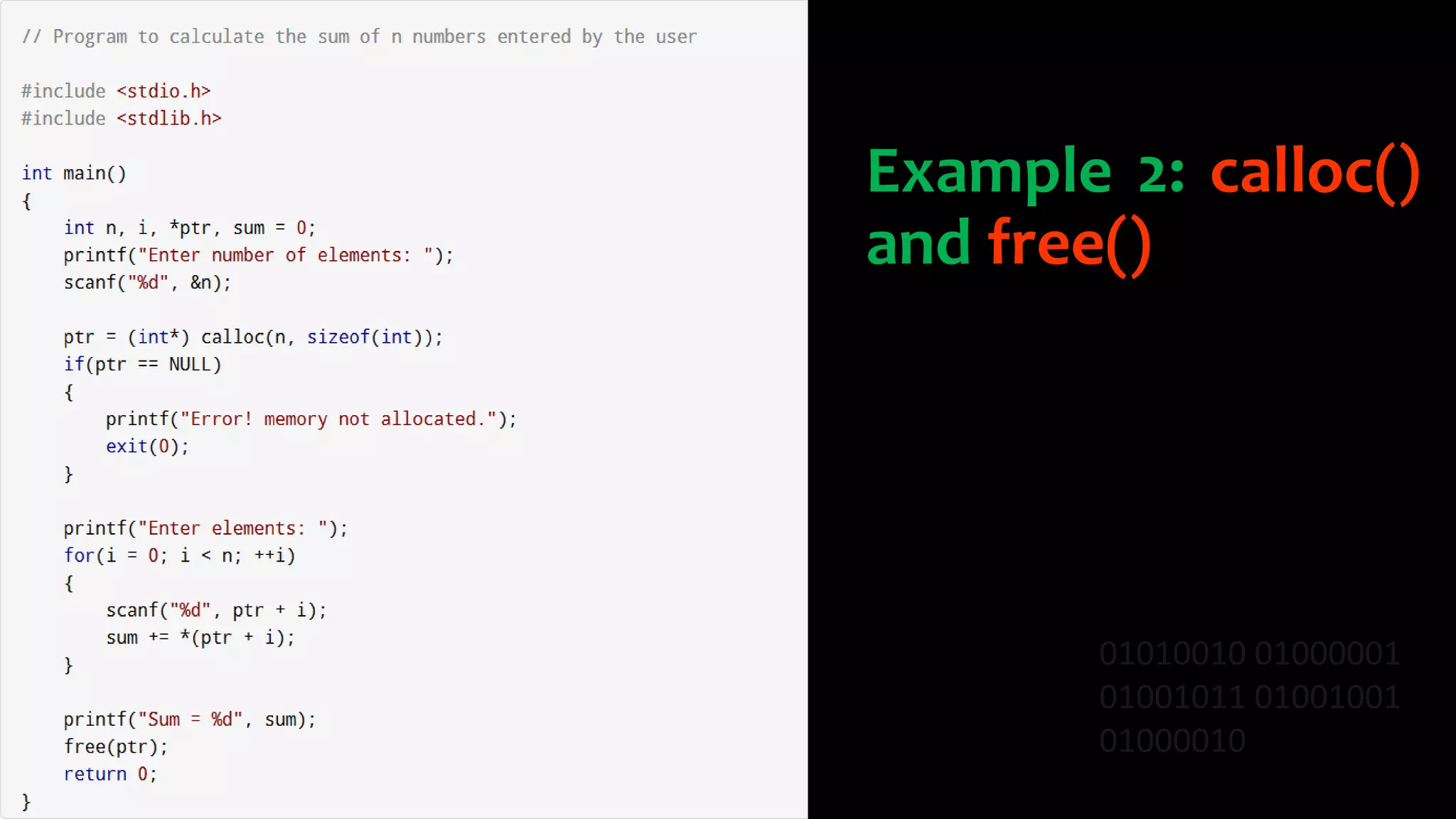 Dynamic memory allocation | PPT | Programming Languages | Computing
