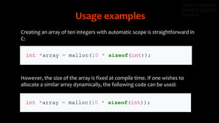 Dynamic memory allocation | PPT