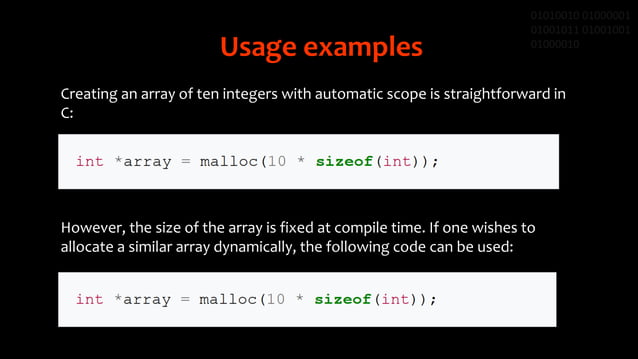 Dynamic memory allocation | PPT