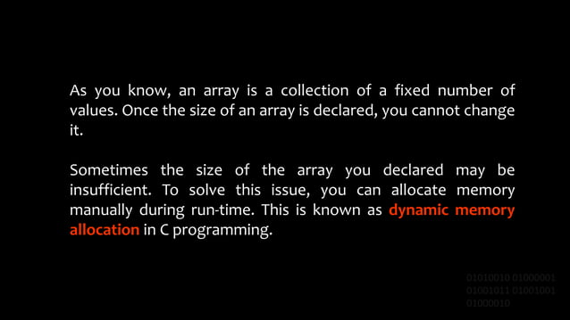 Dynamic memory allocation | PPT Dynamic memory allocation | PPT