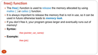 Dynamic Memory Allocation in C | PPTX